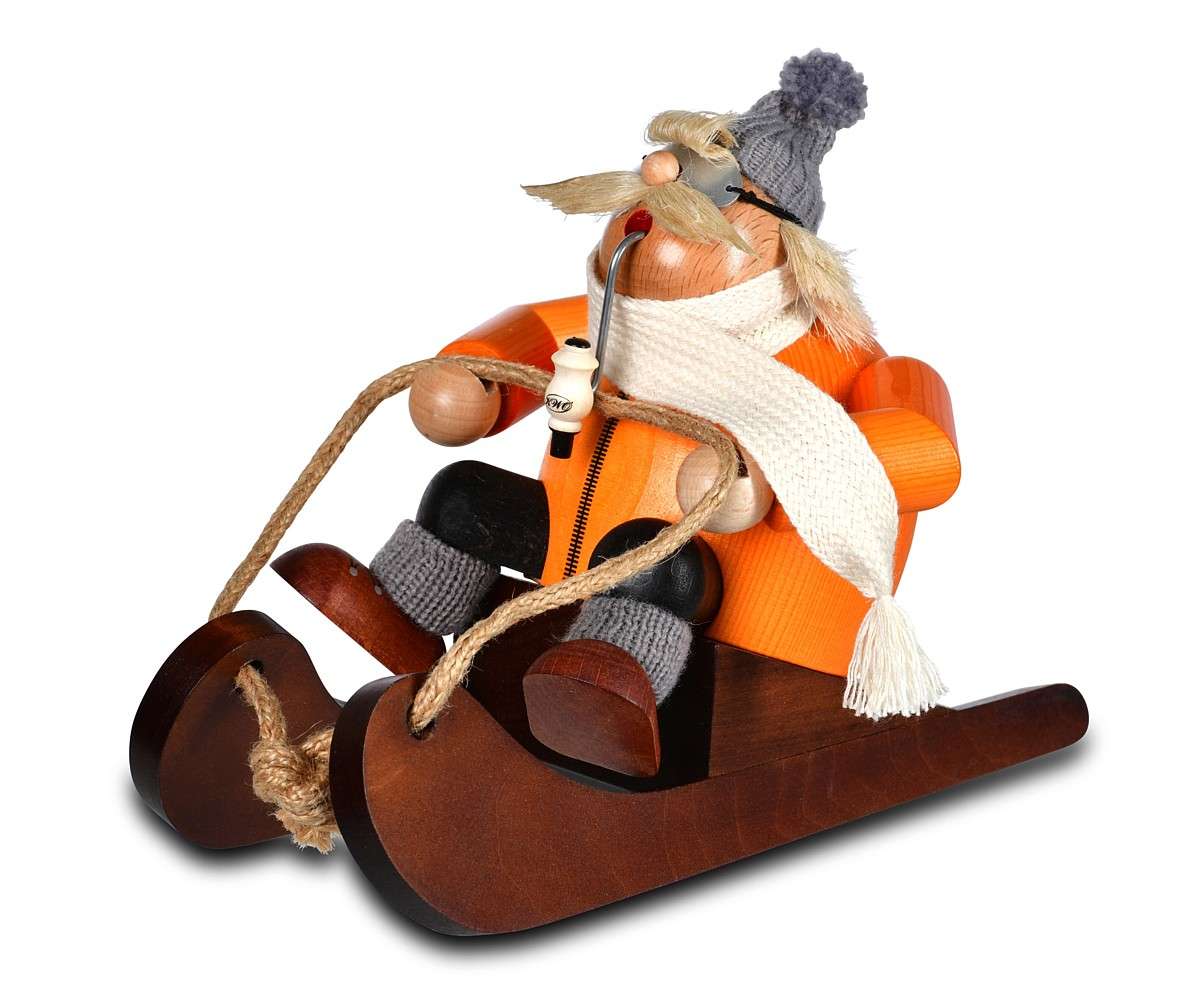 Räucherfigur mit Schlitten | karlchen-shop
